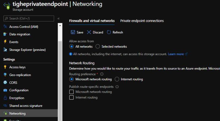 Azure Storage Account – Private Endpoint – TigheTec Cloud Consulting
