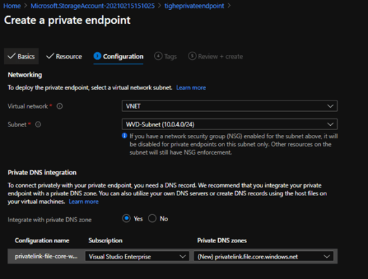 Azure Storage Account – Private Endpoint – TigheTec Cloud Consulting